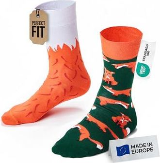 Many Mornings THE RED FOX, Chaussettes d&eacute;pareill&eacute;es Mixte, Multi-color, 39-42