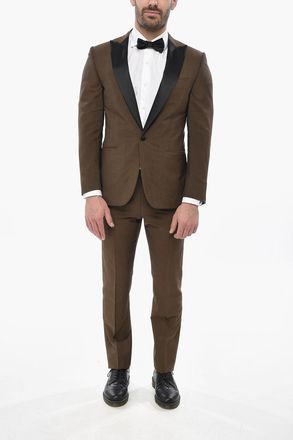 Corneliani CODE Anzug aus Mohairmischung mit Spitzenrevers aus Satin Corneliani