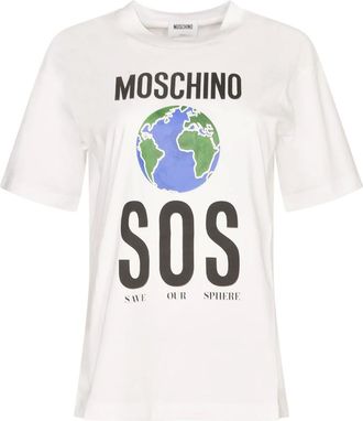 Moschino Femme, Tops, Blanc, Taille: 42 FR Collection de T-shirts et Polos élégants