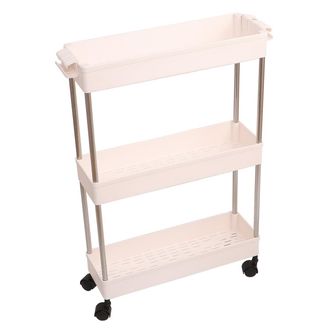 DOITOOL Plastik Badezimmer Regal Eckregal Mehrschichtiges Aufbewahrungsregal für Bad Küche Weiß Platzsparend Vielseitig Einsetzbar für Shampoo Zahnbürste Kosm