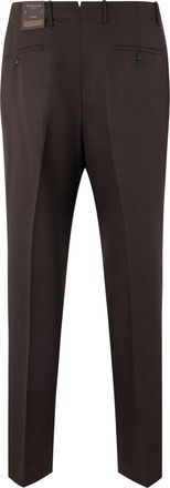 Slowear Pleated Virgin Wool Trousers - Brown