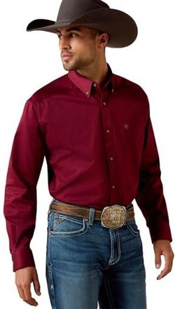 Ariat Ariat - Chemise tiss&eacute;e Western Twillt Hommes, XX-Large, Burgundy