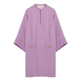 Valentino Garavani Femme, Robes, Violet, Taille: 38 FR Mini-robe en soie lilas