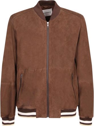 Amaranto Amar&aacute;nto, Homme, Vestes, Brun, Taille: S Suede Bomber Jacket