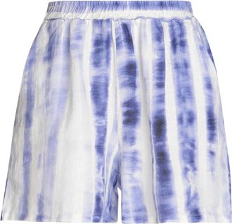 8 by YOOX PRINTED LINEN PULL-ON SHORTS