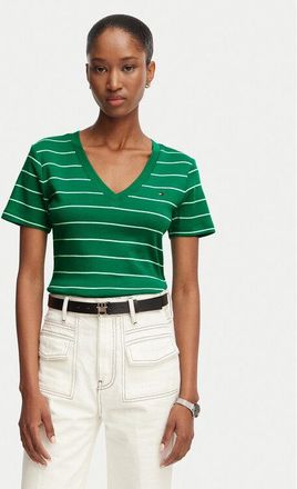 Tommy Hilfiger T-Shirt New Cody WW0WW40584 Gr&uuml;n Slim Fit