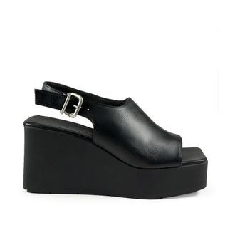 Vic Mati&eacute; K10_Block_Sandale Keilabsatz schwarz - - Shoes - Damen - Schwarzk - 39 EU