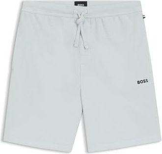 HUGO BOSS Short droit en coton piqu&eacute; m&eacute;lang&eacute;
