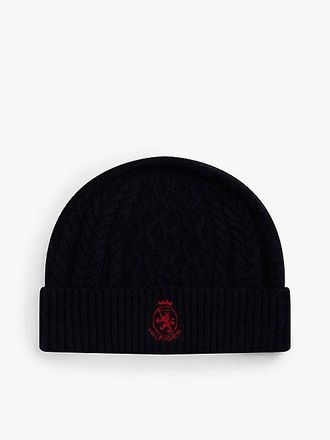 Tommy Hilfiger Bonnet en maille torsadée à écusson