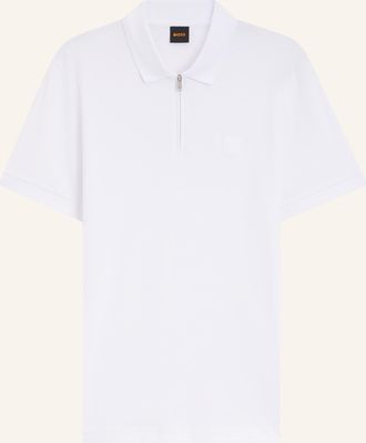 HUGO BOSS Piqu&eacute;-Poloshirt Passerzip weiss