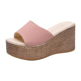 Generic Chaussures compens&eacute;es 2026 pour femme - Coupe classique d&eacute;contract&eacute;e, rose, 37.5 EU