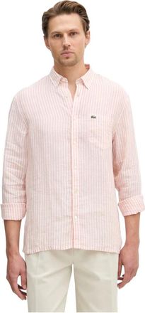 Lacoste Homme, Chemises, Rose, Taille: 4XL Chemise Regular Fit ray&eacute;e en lin