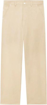 Drôle de Monsieur Homme, Pantalons, Beige, Taille: L Pantalon en Denim Beige Carpenter