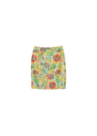 Marni Psychedelic floral print silk blend skirt Size S