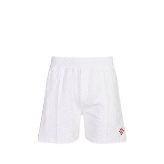 Casablanca Short textur&eacute; en tissu &eacute;ponge en coton m&eacute;lang&eacute;