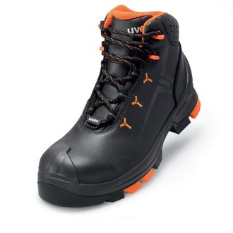 Uvex 2 Arbeitsschuhe - Sicherheitsstiefel S3 SRC ESD - Orange-Schwarz - Weite 14 / Extra Breit, Gr&ouml;&szlig;e:46