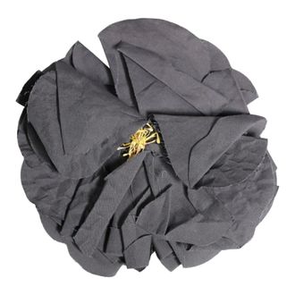 Dolce & Gabbana unisex, Accessoires, Gris, Taille: ONE Size Broche Florale en Popeline