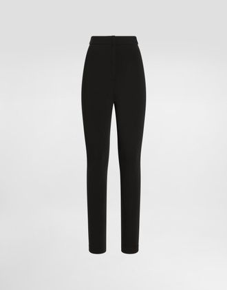 Dolce & Gabbana Jersey-leggings Aus Milano Ripp - Frau Hosen Und Shorts Schwarz Viskose 36