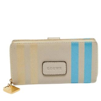 Loewe Portefeuille en cuir Pre-owned - Femme - Pre-owned - Beige - Taille: ONE Size