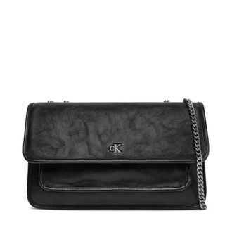 Calvin Klein Jeans Handtasche Calvin Klein Jeans Chain Ew Flap Conv Chain Bag LV04K3084G Schwarz