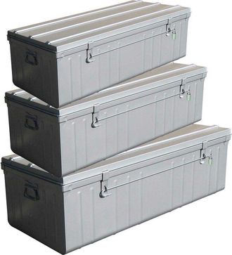 Les Tendances Les Tendances - Cantine de rangement Premium en acier Lot de 3 : 130, 175 et 225 litres