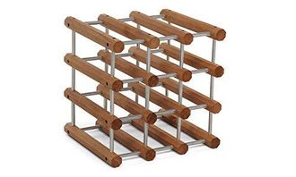 Foppapedretti Porte-Bouteilles Il Cantiniere Aluminium/Noyer