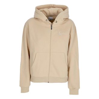 Karl Kani Essenzieller Zip-Hoodie mit Seitentaschen - - Sweatshirts & Hoodies - Damen - Beige - S