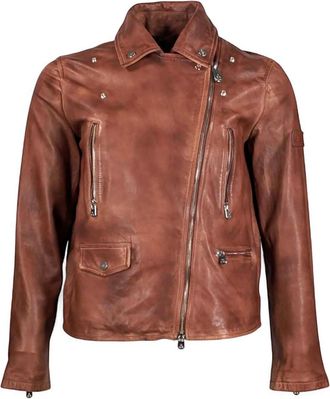 Peuterey Blouson En Cuir - Marron