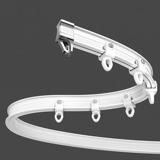 Generic Deckenmontierte Duschvorhangschiene, Wandmontage Flexible biegsame Vorhangschiene, Hochbelastbare Aluminium Vorhangschienen und Beschl&auml;ge, Ultrad&uuml;nne 