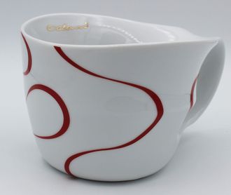 Luigi Colani Designer Jumbotasse Loop Rot/Red große Tasse Humpen Kaffeetasse Suppentasse ab OVO Color 450ml