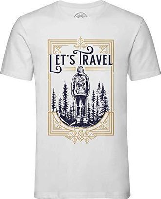 Fabulous T-Shirt Homme Col Rond Lets Travel Backpacker Foret Nature Voyage