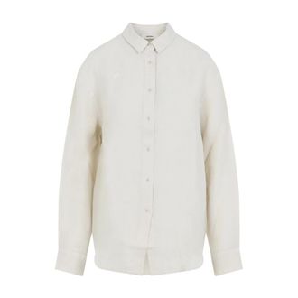 PANGAIA Summer Linen Overshirt - - Jackets - Damen - Wei&szlig; - S