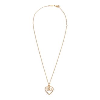 Dolce & Gabbana Strass Logo Necklace - - Accessories - Damen - Gelb - ONE SIZE