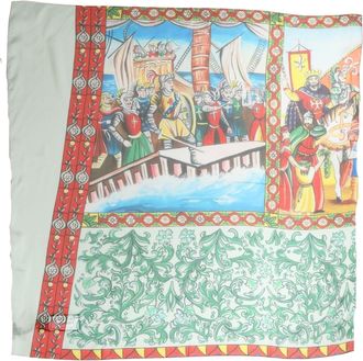 Dolce & Gabbana Silk Printed Square Foulard Scarf - Multicolor