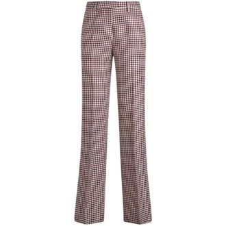 Etro Hahnentritt Slim Fit Hose - - Trousers - Damen - Rot - S