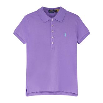 Polo Ralph Lauren Femme, Tops, Violet, Taille: 40 FR Buttoned Placket Polo