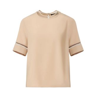 Fabiana Filippi Cr&ecirc;pe de Chine Top - - Tops - Damen - Grau - XS