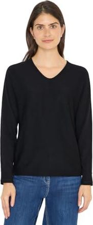 Cecil 3008361 Pull Dolman avec Paillettes, Noir, XL Femme
