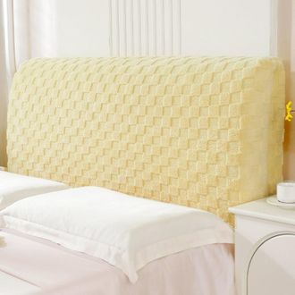 Generic Elastischer Samt Kopfteilbezug Jacquard, Haustierfreundlicher Kopfteilbezug Kratzfester & Waschbarer Verst&auml;rkter Staubschutzbezug f&uuml;r Schlafzimmer-Dek