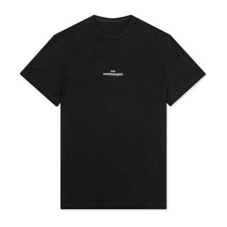 Maison Margiela Schwarzes Baumwoll-T-Shirt - - Tops - Herren - Schwarzk - L