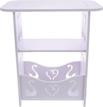 BESPORTBLE Beistelltisch Klein Wei&szlig; mit Ablagefl&auml;che Nachttisch f&uuml;r Schlafzimmer und Sofa Kompakter Couchtisch f&uuml;r Kleine R&auml;ume