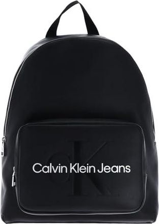 Calvin Klein Jeans Sculpted Campus BP40 Mono K60K611867, Sacs à Dos Femme, Noir (Black/Metallic Logo), OS