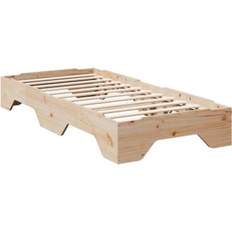 vidaXL Massivholzbett ohne Matratze Stapelbar 75x190 cm vidaXL