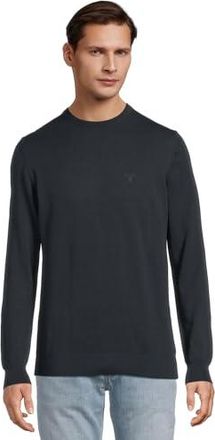Barbour MKN0932-NY91 Pullover col rond en coton Pima pour homme Bleu marine (M, Bleu marine)