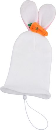 Oshhni Schnee-Skihelm-Abdeckung, Dekor, kreativ, waschbar, Skihelm-Abdeckungen, Weißer Hase