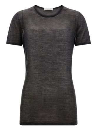 Ferragamo t-shirt à col rond - Gris