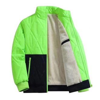 Generic Veste chaude en coton pour homme - Automne et hiver - Sports de plein air - Col montant - Fermeture éclair - Haut pour la randonnée, 1, XXL