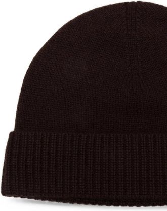 Joseph JF010036 Cashmere Ribbed Beanie - Brown