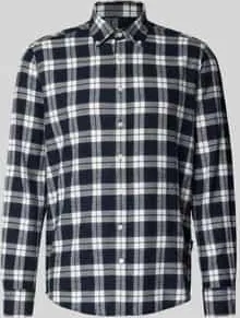 Bugatti Regular Fit Freizeithemd mit Button-Down-Kragen