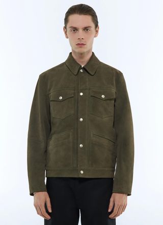 Fursac Blouson trucker en daim - Taille XL - Homme